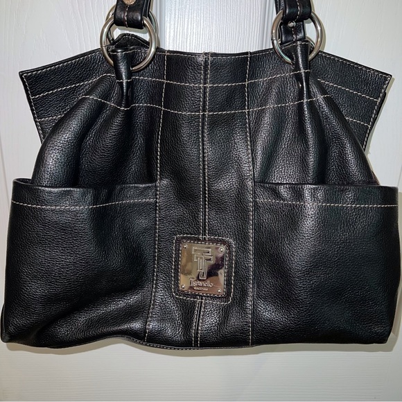 Tignanello | Bags | Vintage Tignanello Large Black Pebbled Leather ...